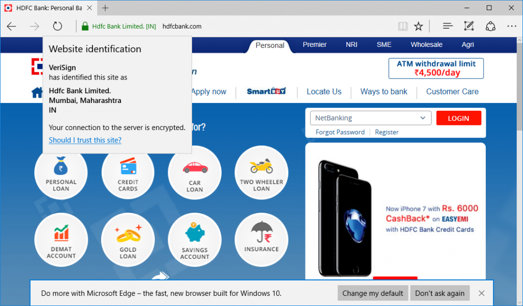 How do I Know Whether to Trust a Website on Microsoft Edge?